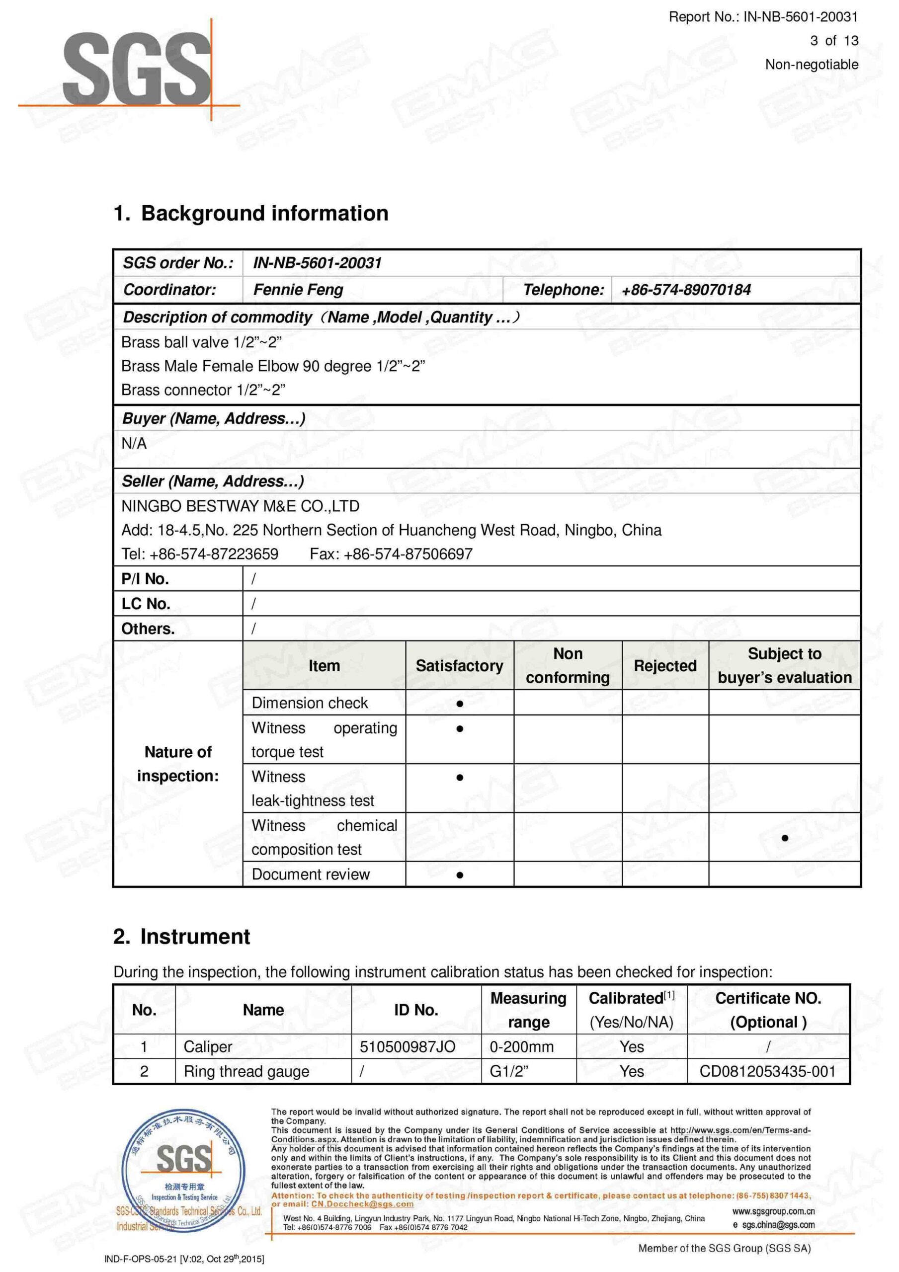 Certifications & Reports - BMAG Valves